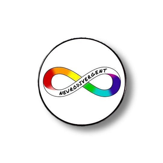 Neurodivergent Infinity Enamel Pin – our-sensory-life-